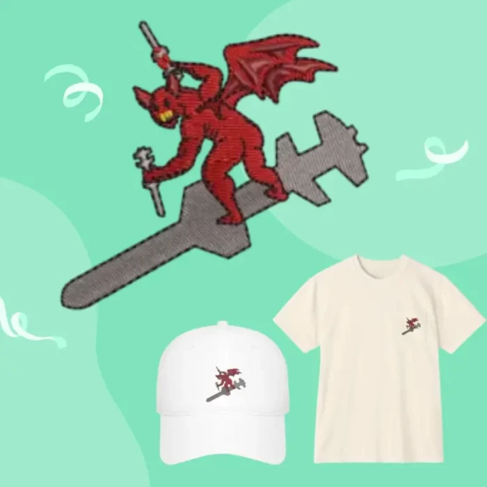 Red Demon Embroidery Design | Stitch Digitizer