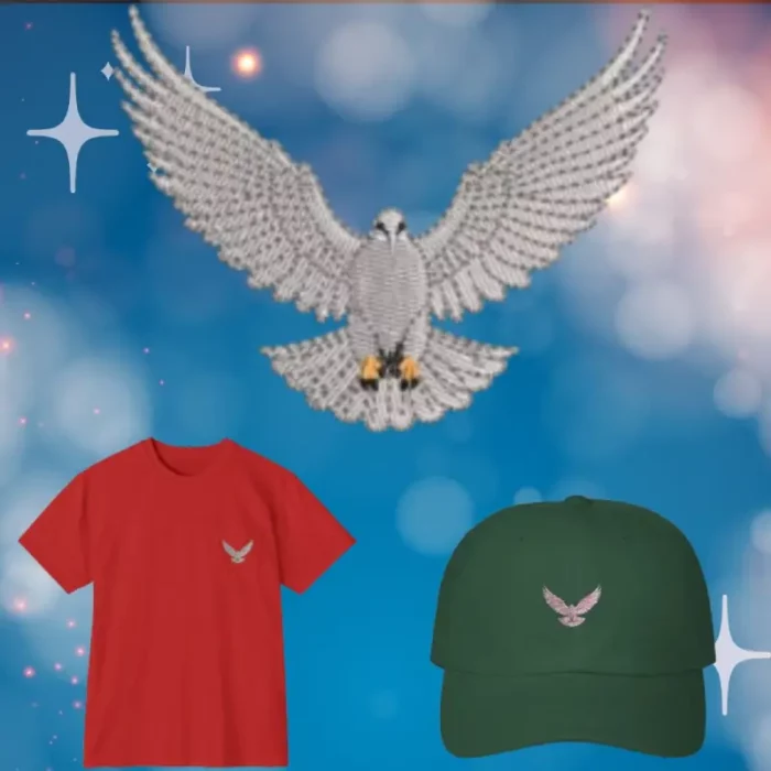 White Falcon Embroidery Design | Stitch Digitizer