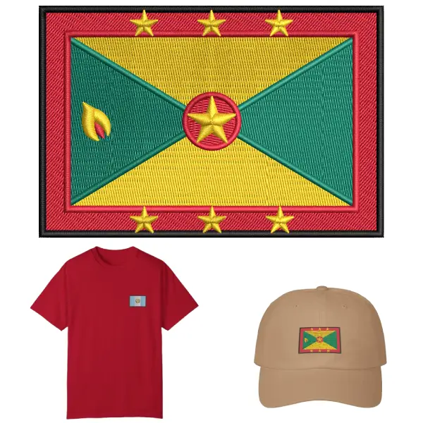 Grenada Flag Embroidery Design | Stitch Digitizer