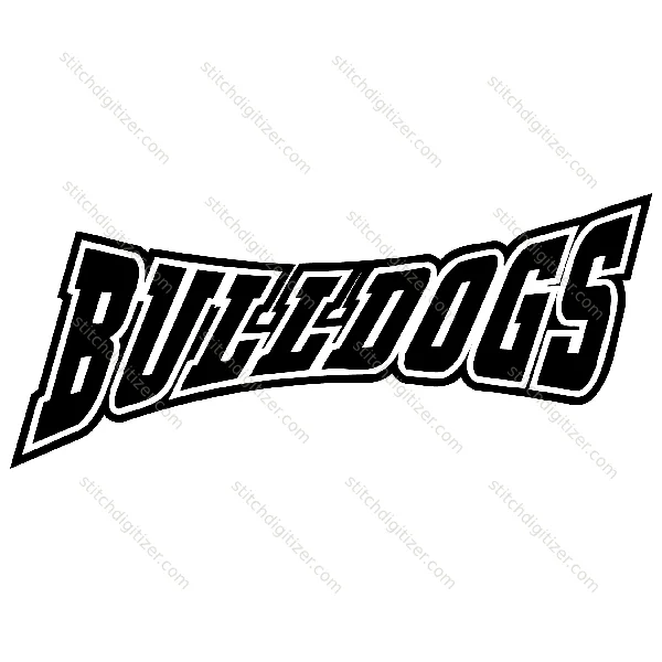 Bulldogs Text Vector Design | Stitch Digitizer